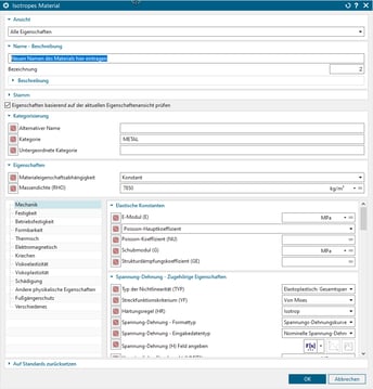 NX-Materialbibliothek bearbeiten oder erweitern
