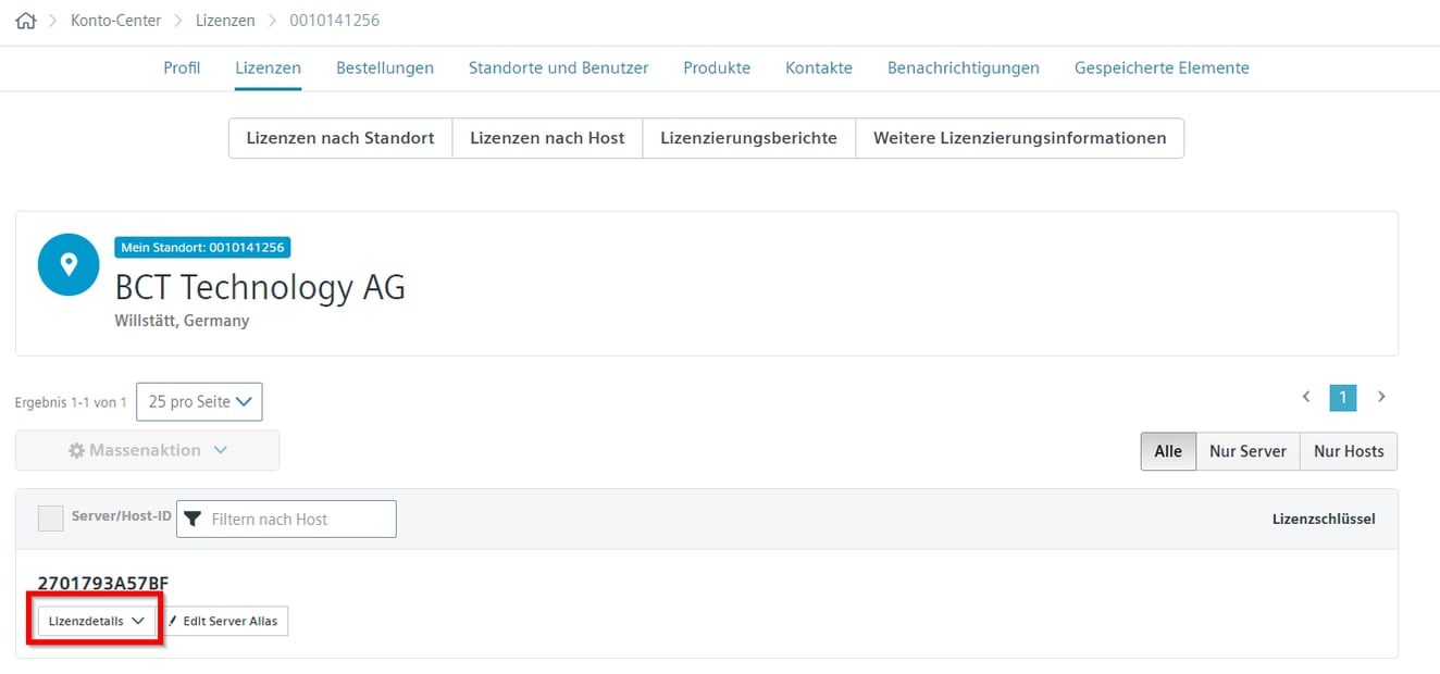 Wie erstellt man Lizenzen im Siemens Support Center?